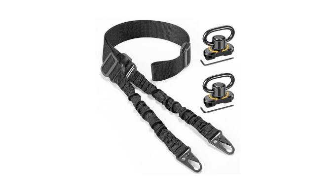 EZshoot Two Point Sling Traditional Rifle Sling with 2 Pack 360 Degree ...
