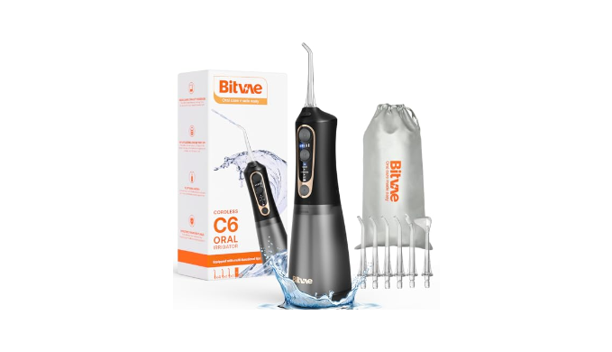 Bitvae C6 Water Dental Flosser Teeth Pick, Cordless Flosser for Travel ...