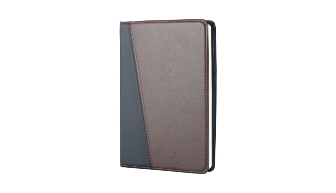 M&G Lined Journal Notebook 230 Pages, Medium A5 Leather Hardcover ...