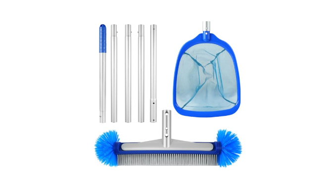 3PCS Swimming Pool Cleaning Kit, Pool Cleaning Tools with 17”Round Pool ...