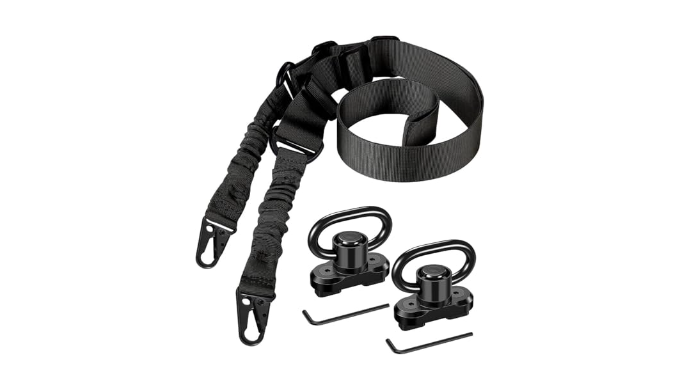 CVLIFE Rifle Sling with 2 Pack Anti-Rotation Sling Swivels,Adjustable ...