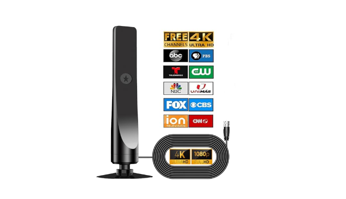 Indoor TV Antenna for Local Channels, 4K 1080p HD Antenna for Smart TV ...