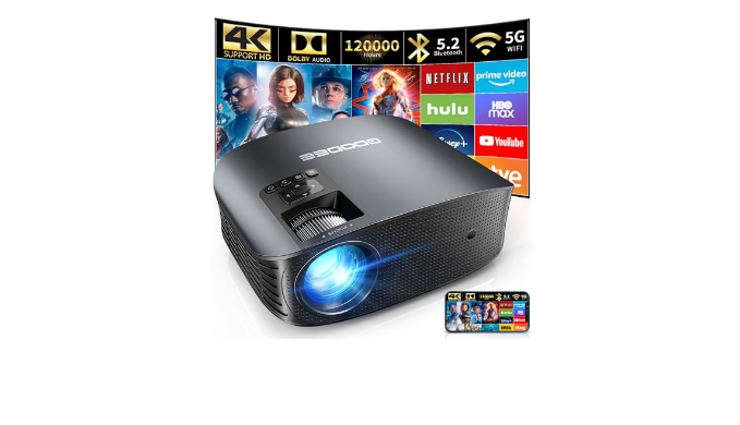 GooDee Projector 4K With WiFi And Bluetooth Supported, FHD 1080P Mini ...