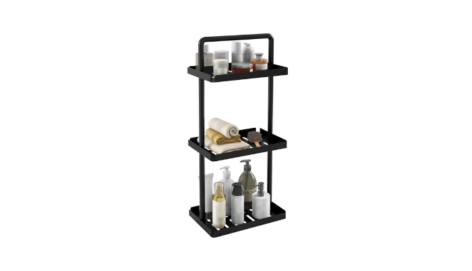 3 Tier Standing Shower Caddy Organizer Corner, Stable Bathroom Shower ...