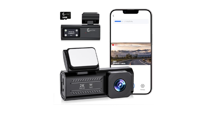 2K Front Dash Cam with WiFi, Diamond Lark 1440P Dash Camera for Cars ...