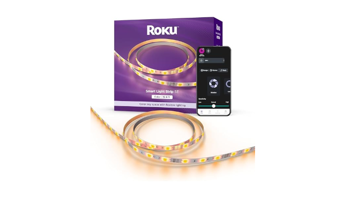 Roku Smart LED Light Strip, 32.8ft - Color Options with Adjustable ...