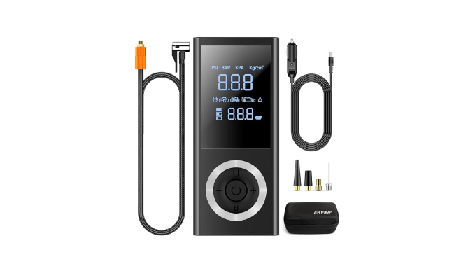Cordless Tire Inflator Portable Air Compressor, 150 PSI Air Pump with ...
