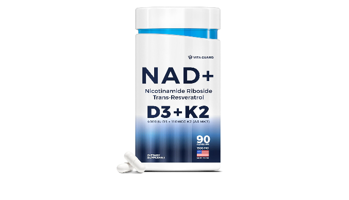 NAD Supplement with Vitamin D3 and K2 (as MK7) - NMN Supplement ...