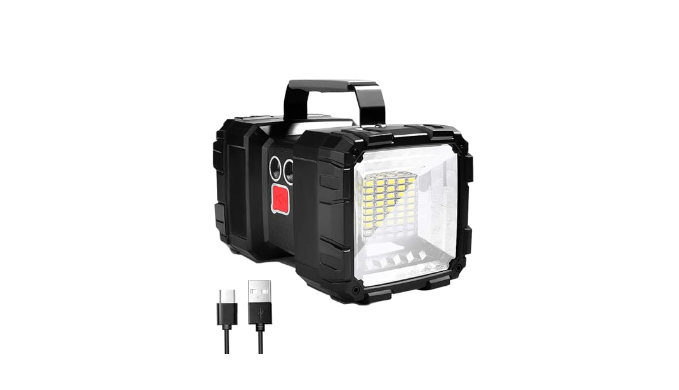 LED Spotlight Flashlight,Rechargeable Flashlight 4000LM 10000mAh High ...