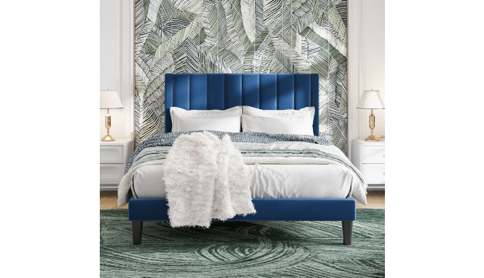 Cleo Velvet Upholstered Platform Bed - Coupon Codes, Promo Codes, Daily ...