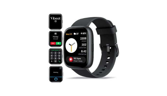 Vibeat Smart Watch for Men Women, 1.83‘’ Bluetooth Call Receive Dial ...