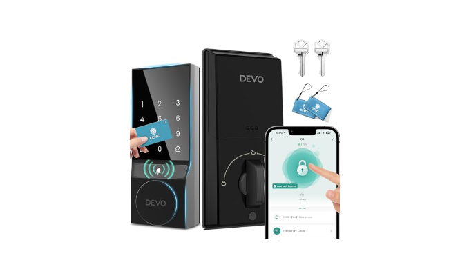 Devo G4 Smart Lock,Keyless Entry Door Lock,Bluetooth Smart Deadbolt ...