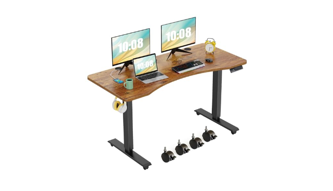farexon Electric Standing Desk Adjustable Height, 48×24 Inches Computer ...