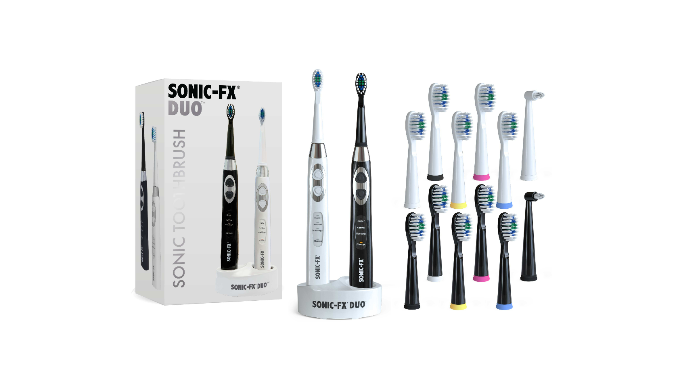 Sonic-FX Duo Electric Toothbrushes with 14 Brush Heads - Coupon Codes, Promo Codes, Daily Deals ...