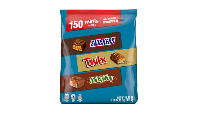 SNICKERS, TWIX, & MILKY WAY Minis Chocolate Candy Bars Variety Pack ...