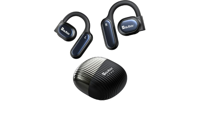 AUBOR Open Ear Headphones, True Wireless Bluetooth Earbuds with ENC ...