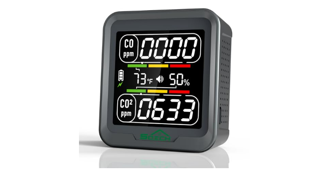 Air Quality Detector,SQECH 4-in-1 Indoor Air Quality Detector Measures ...