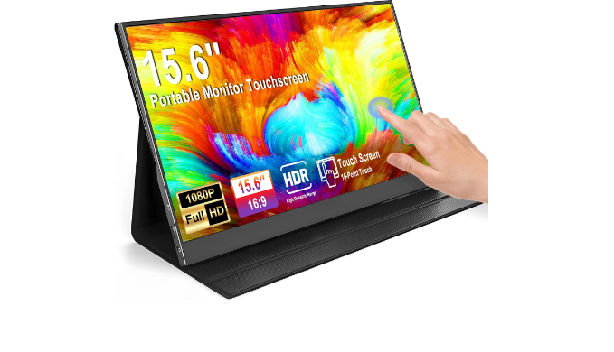 aimuonos 15.6inch Portable Monitor Touchscreen,Laptop Monitors Touch ...