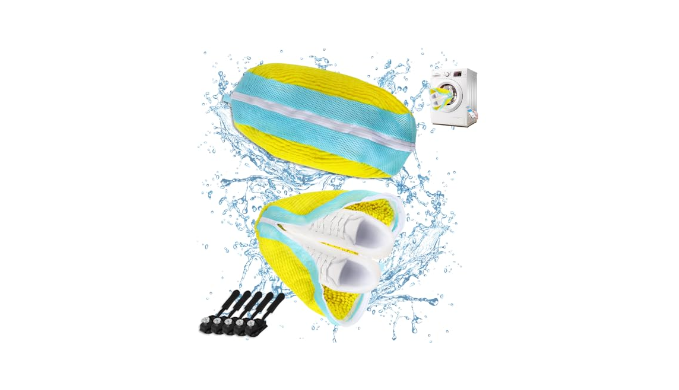 Rabtcaty 2 Pack Shoe Washing Machine Bag - Reusable Laundry Shoe Bags ...