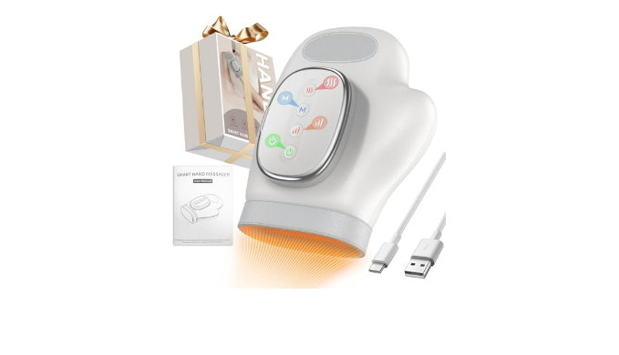 YNSZAS Professional Hand Massager with Heat Compression Therapy, 3 ...