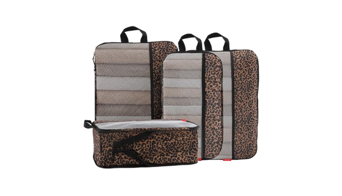 U+U 4 Set Compression Packing Cubes - Ultralight Travel Organizers with ...