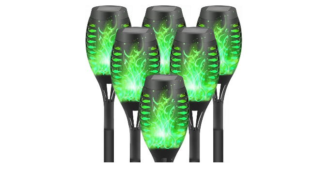 Solar Lights Outdoor, Solar Torch Light with Flickering Flame for ...