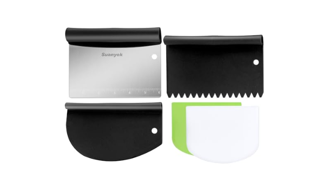 Suanyok Bench Scraper Food Vegetable Chopper,Stainless Steel Pizza ...