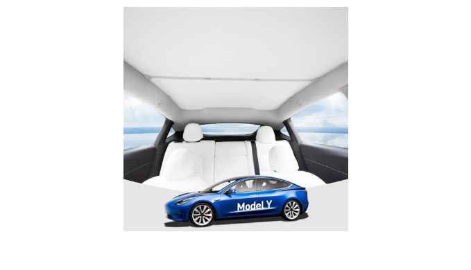 CHIYLE Roof Sunshade for 2025 2026 Tesla Model Y Juniper[Flush-Fit ...