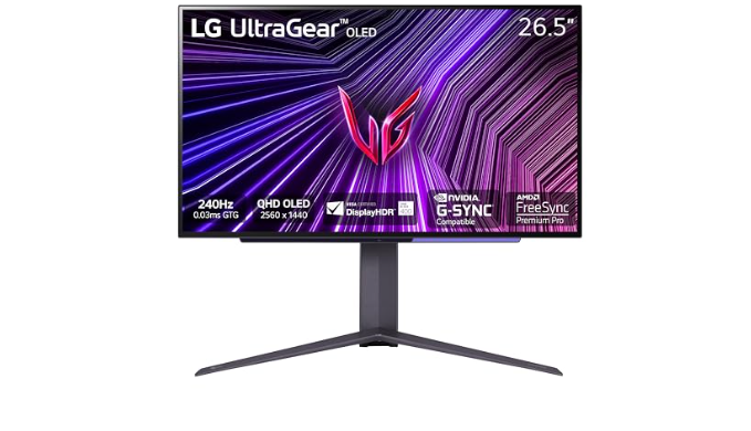 LG ‎27GS93QE 27-inch Ultragear OLED Gaming Monitor QHD 1440p 240Hz 0.03ms DisplayHDR True Black ...