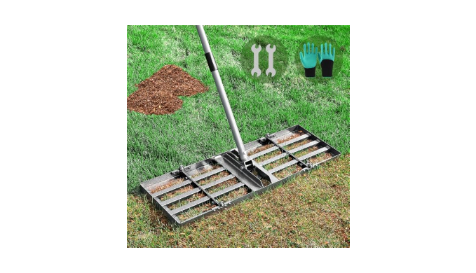 REAPALOT Lawn Leveling Rake, Lawn Leveler with Stainless Steel Long ...
