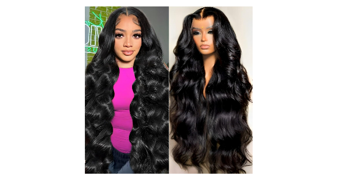 30 Inch 13×6 Lace Front Wigs Human Hair 200 Density Body Wave HD Lace ...