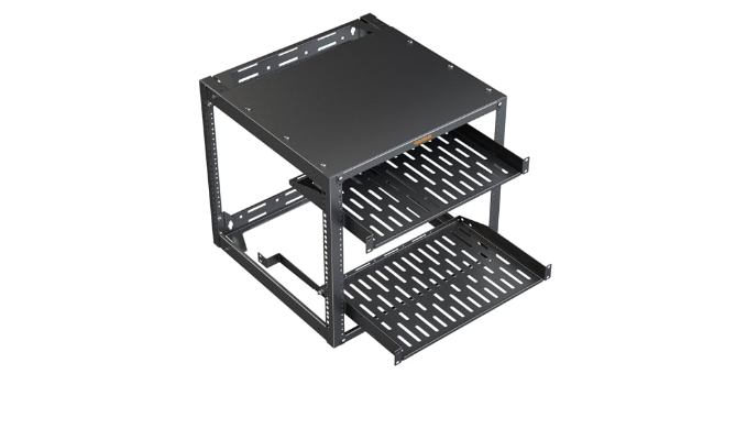 Perlegear 10U Open Frame Network Rack for 19″ Servers & AV Gear, Heavy ...