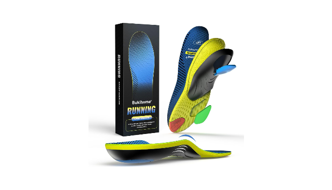 Bukihome Sport Insoles for Men Women - Arch Support Orthotics Inserts ...
