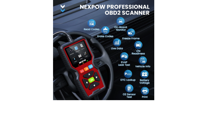 NEXPOW OBD2 Scanner, Car Code Reader, Auto Diagnostic Tool for Check ...
