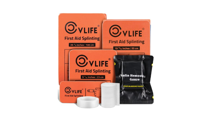 CVLIFE First Aid Splints Kit, Combo-Pack, Aluminum Emergency Splints ...
