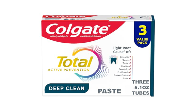 Colgate Total Active Prevention Deep Clean Toothpaste, Anticavity ...
