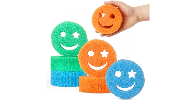 Color Sponge(6 PCS) - Scratch-Free Multipurpose Dish Sponges for ...