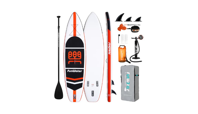 FunWater Stand Up Paddle Board Ultra-Light Inflatable Paddleboard with ...