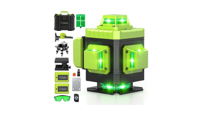 Laser Level Self Leveling - Elikliv 200ft Outdoor Robust Indoors 4D ...