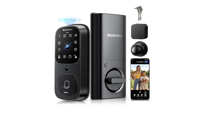 Blackview Video Smart Lock SE80, 3-in-1 3.5K Door Camera+Doorbell ...