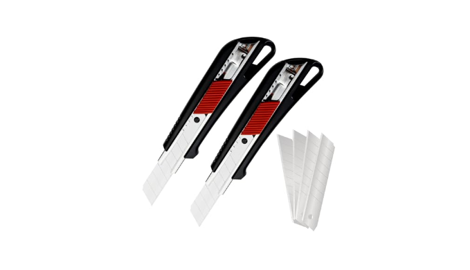 LONLEEYU Utility Knife Box Cutter Retractable, 18mm Box Cutter ...