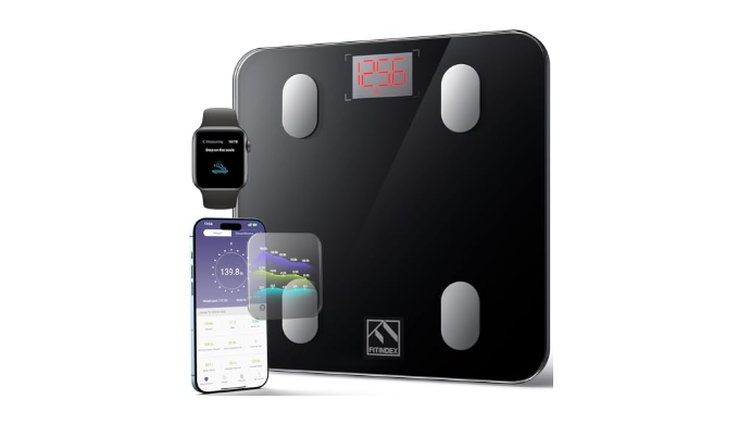 FITINDEX Scale for Body Weight, Smart Bluetooth Scale with BMI Body Fat ...