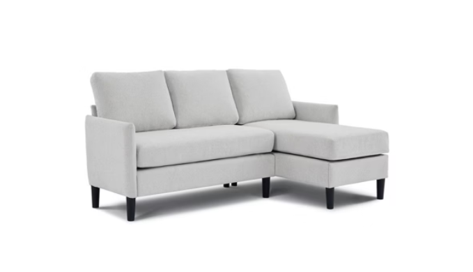 Hyleory Luxury Reversible Chaise Sectional Sofa Set - linen-blend ...