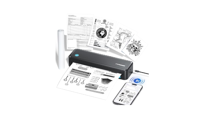 TYPONOS Portable Printers Wireless for Travel, Receipt Printers Support ...