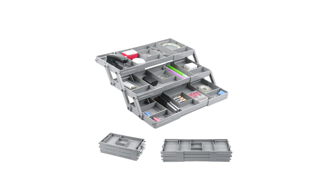 Handbanary Upgraded 3 Tier Drawer Organizer, Smart Drawer Organizer ...