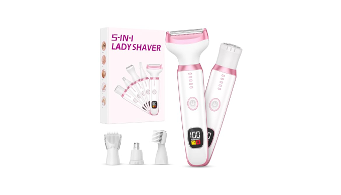 Electric Razors for Women Legs, 5 in1 Electric Shaver for Women, Bikini ...