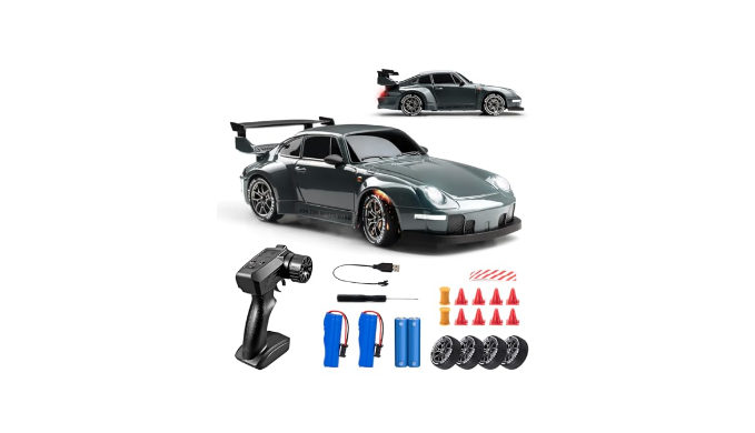 RC Drift Car, 1:24 Scale Remote Control Vehicle with LED Lights, 2.4GHz ...