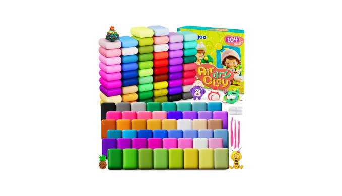 Ixiaoyoo Air Dry Clay 104 Colors, Modeling Clay for Kids, DIY Model ...