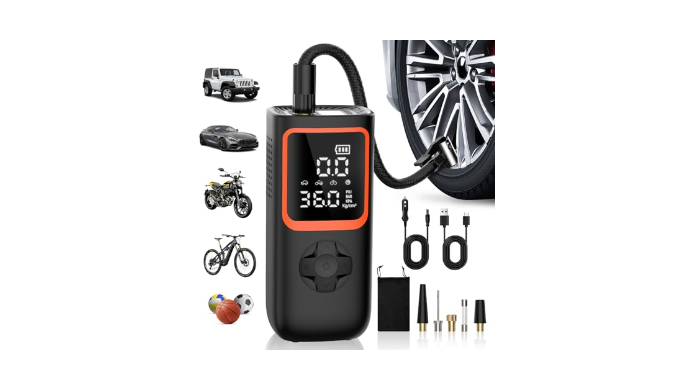 Tire Inflator Portable Air Compressor - 150PSI Cordless Air Pump for ...