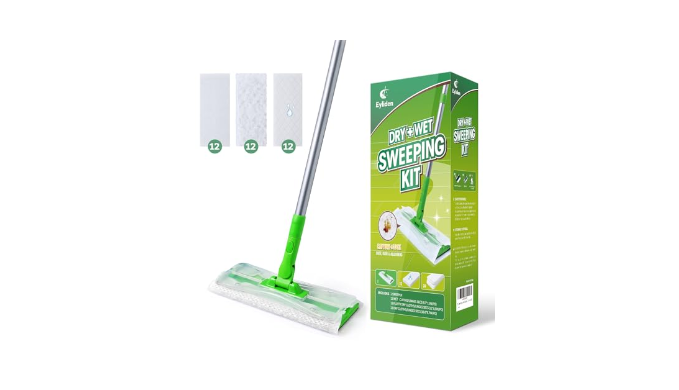 Eyliden Sweeper Mop - Lock Tight Design No Lost Pads - 36 Disposable ...